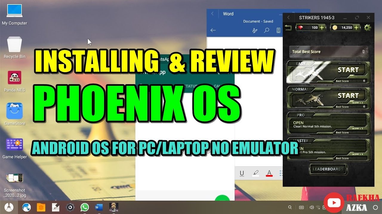 Installing and Review Phoenix OS - Android for PC/Laptop No Emulator ...