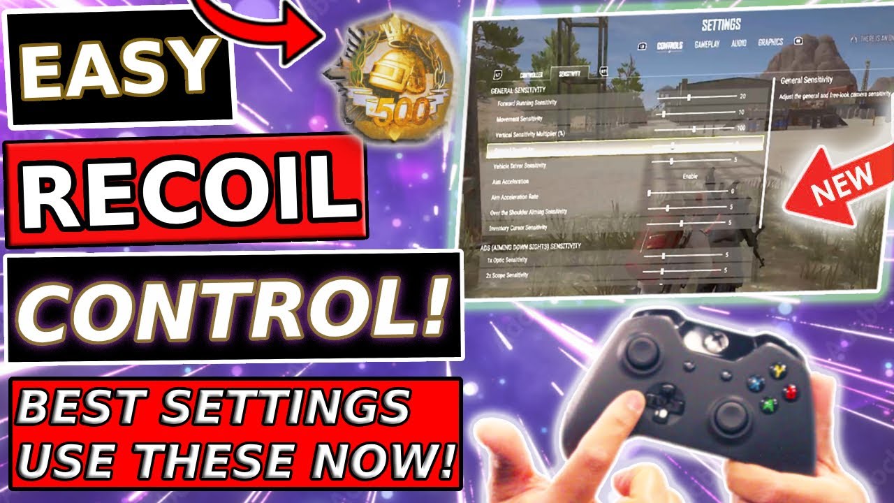 PUBG THE NO.1 BEST Settings & RECOIL CONTROL On Console 2023 - UPDATED ...