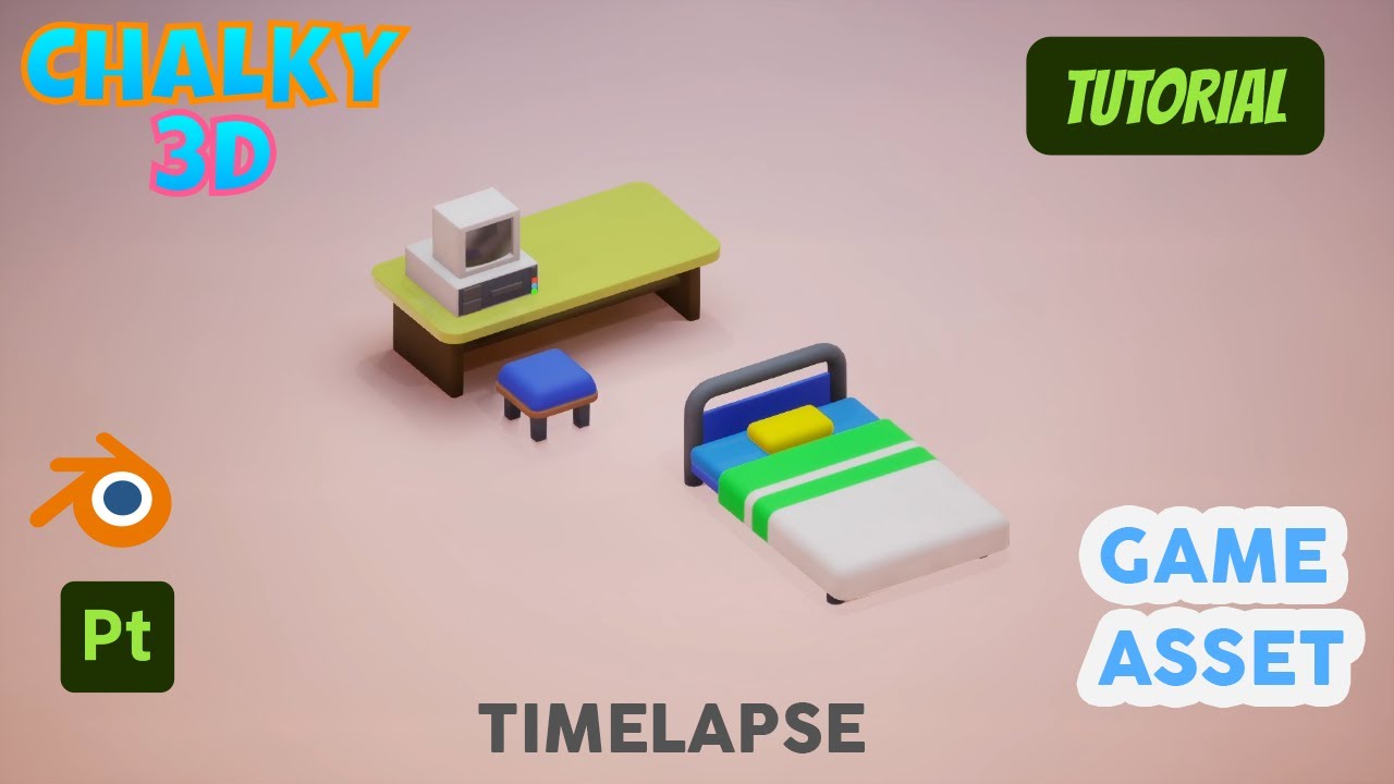 BLENDER TUTORIAL | 3D | GAME ASSET | SET ASSETS 01 | Chalky3D - YouTube