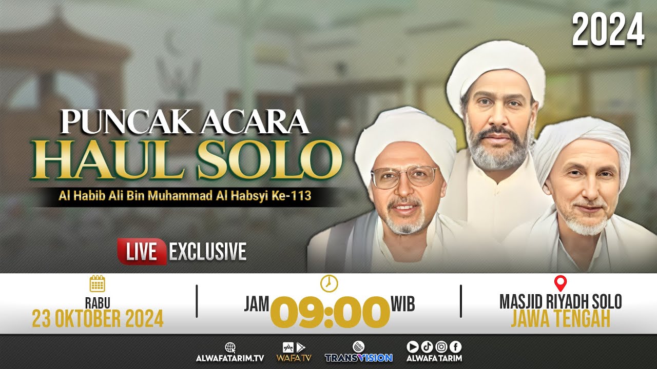 🔴LIVE | PUNCAK HAUL SOLO 2024, HAUL AKBAR AL HABIB ALI BIN MUHAMMAD AL HABSYI KE-113 - YouTube