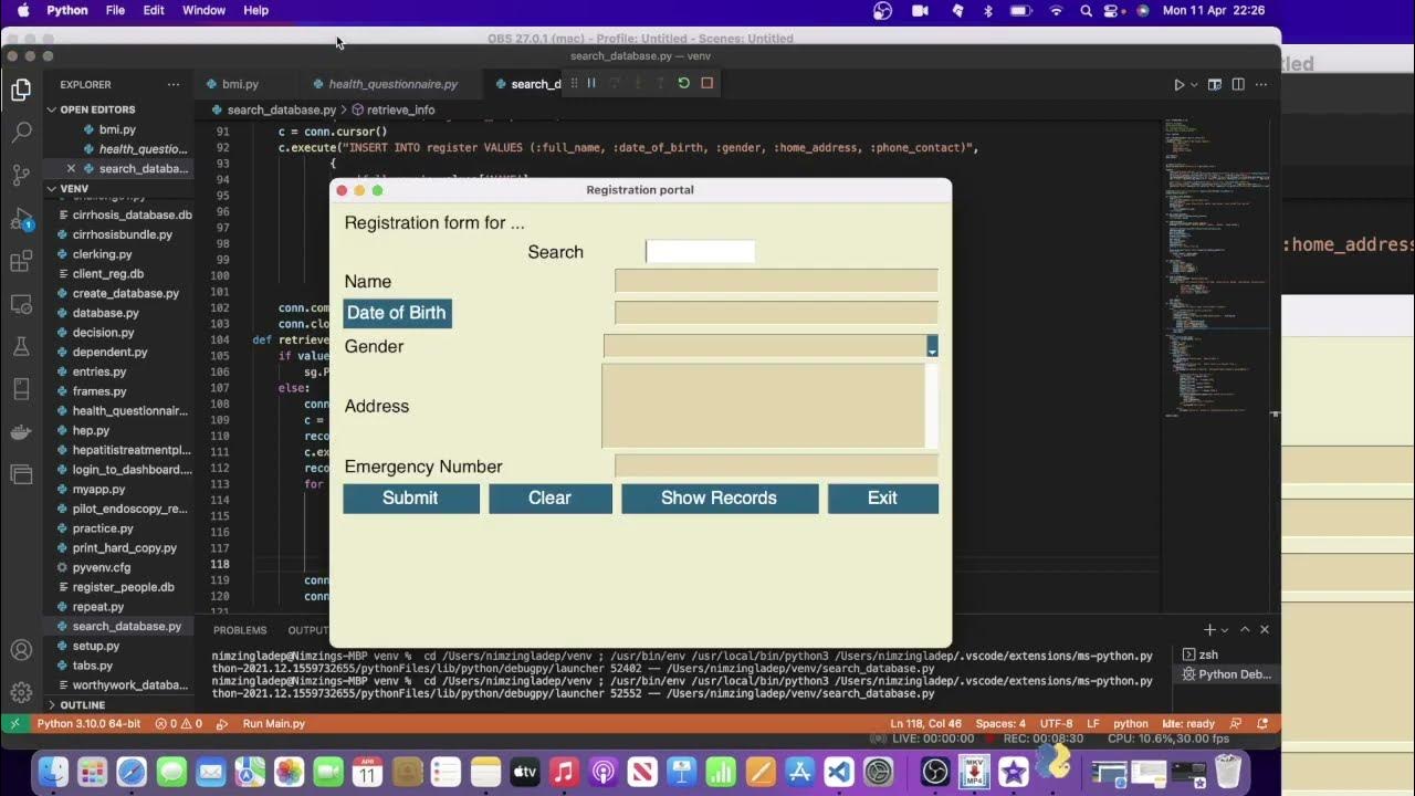 How to search SQLite database #python #pysimplegui - YouTube