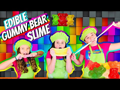 Edible GUMMY BEAR Slime DIY! ft The Wild Adventure Girls