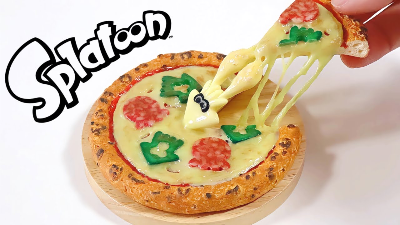 粘土 】スプラトゥーンなピザ作ってみた〜How to make a splatoon pizza with clay〜 - YouTube