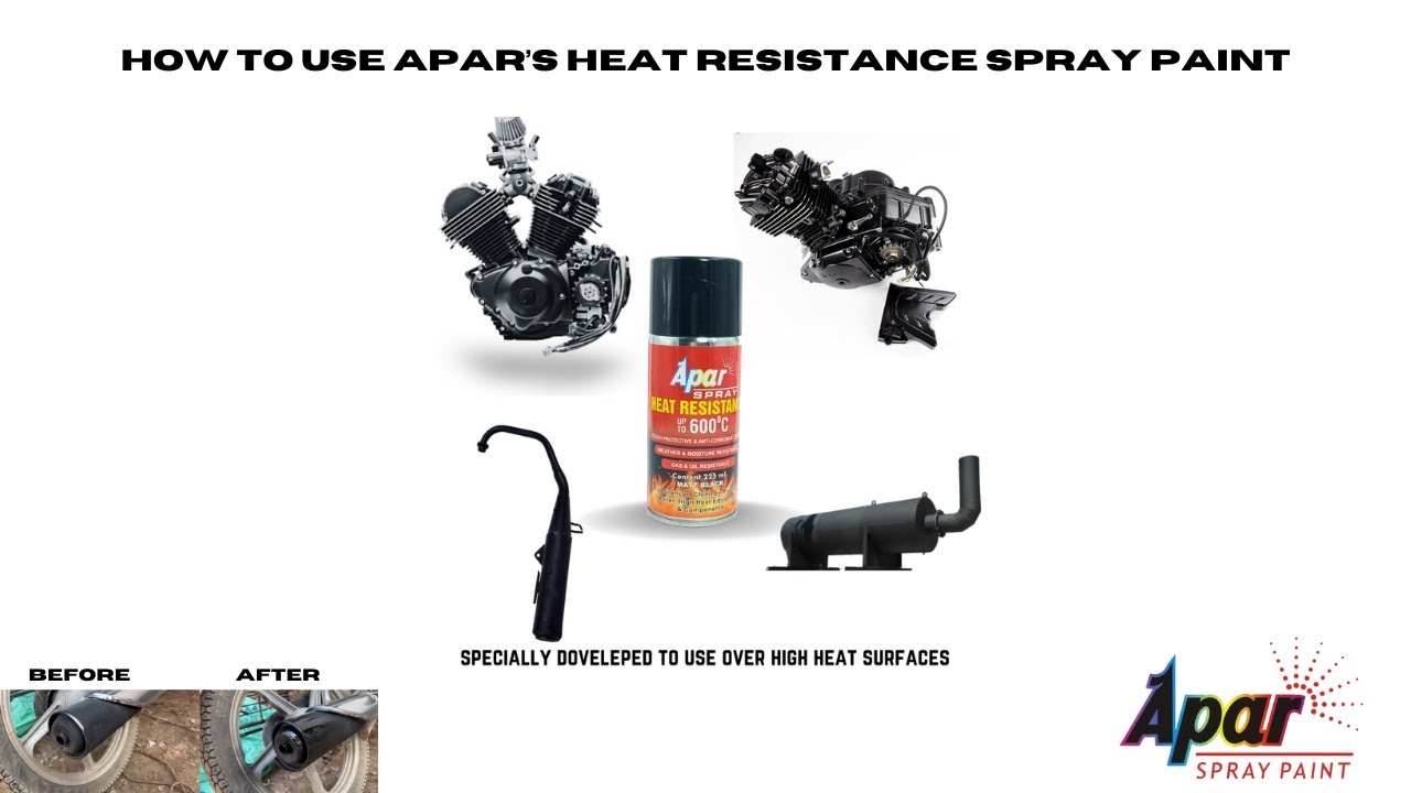 HOW TO USE APAR's HEAT RESISTANCE MATT BLACK ON BIKE SILENCERS , CHIMNY ...