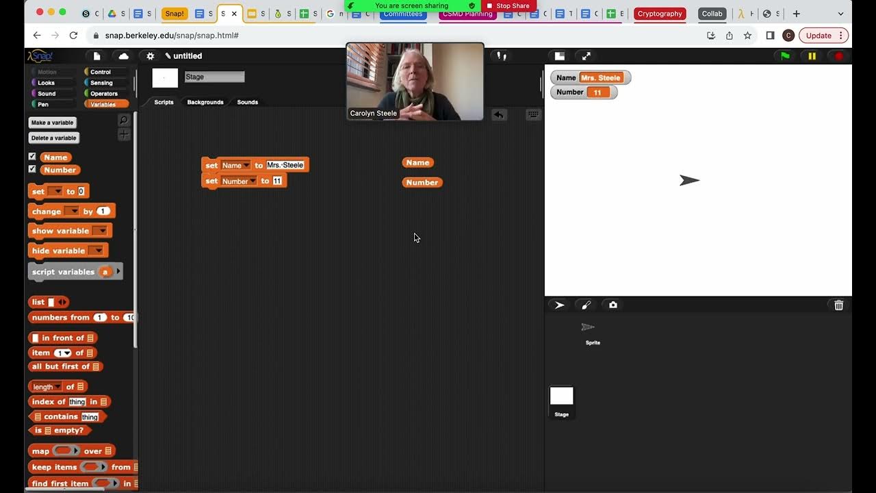 Snap! -- More About Variables - YouTube