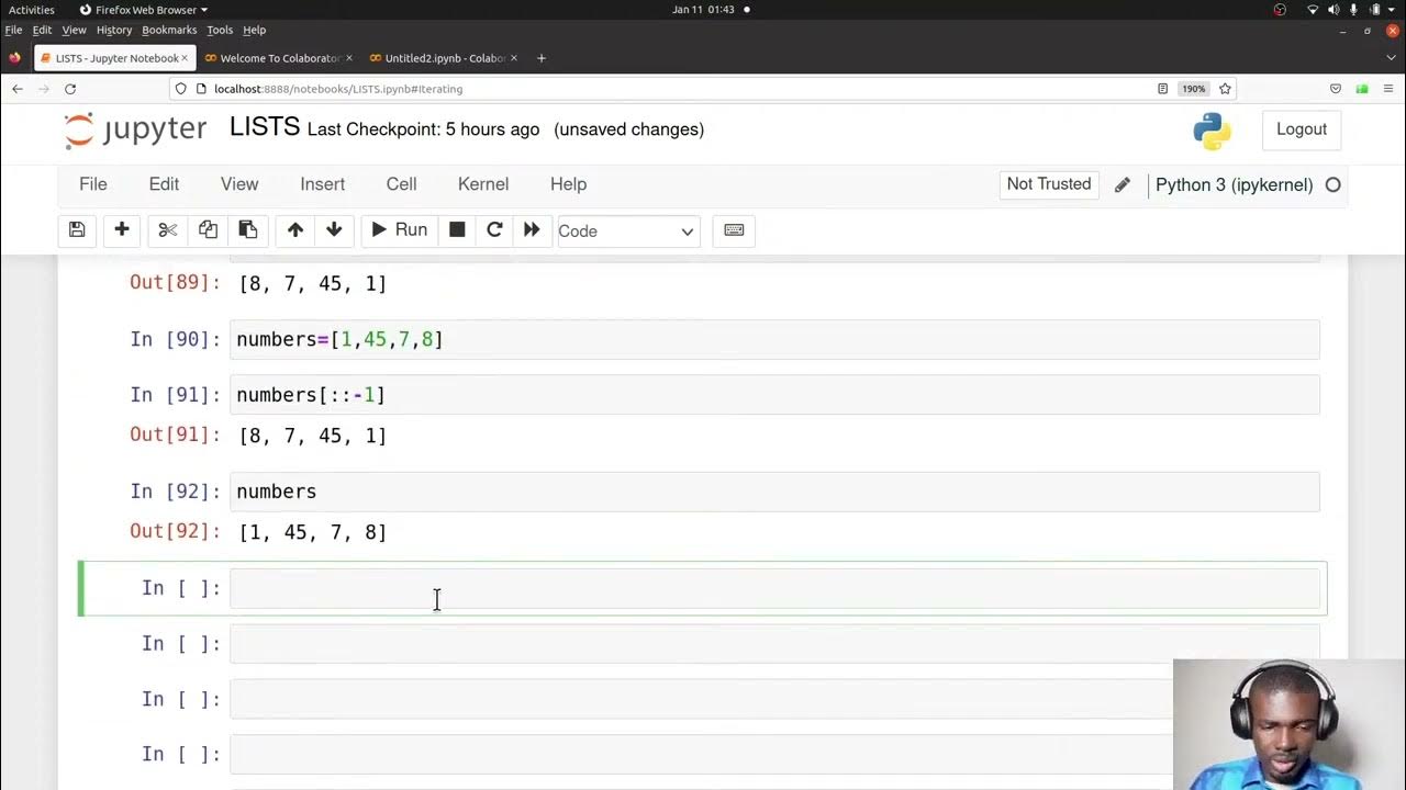 Python for Bioinformatics Find the Reverse of a LIST - YouTube