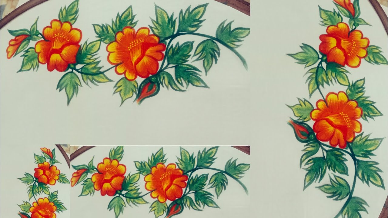 Fabric painting design||easy tutorial for beginners||multi dastkari ...