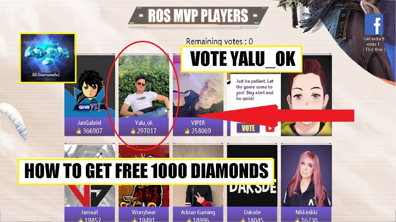 How To Get Free 1000 Diamonds | YALU_OK | Giveaways RoStar [Tutorial ...