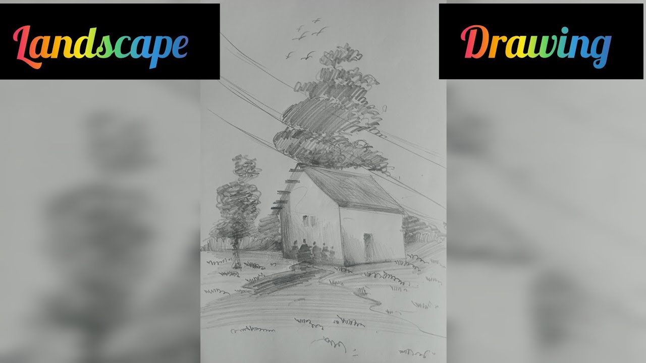 Landscape Drawing - YouTube