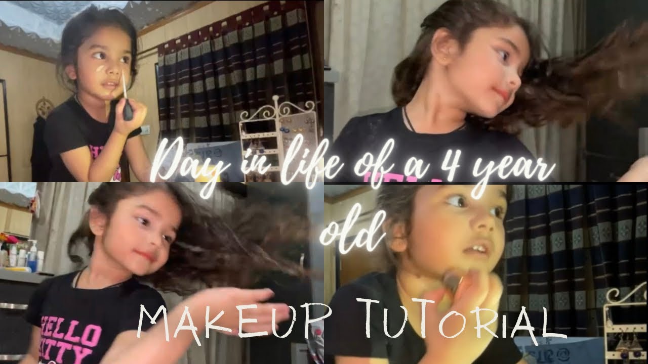 Day in life of a 4yo girl | Makeup tutorial - YouTube