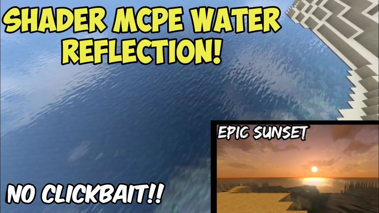 Shader Mcpe Water Reflection | No Clickbait - YouTube
