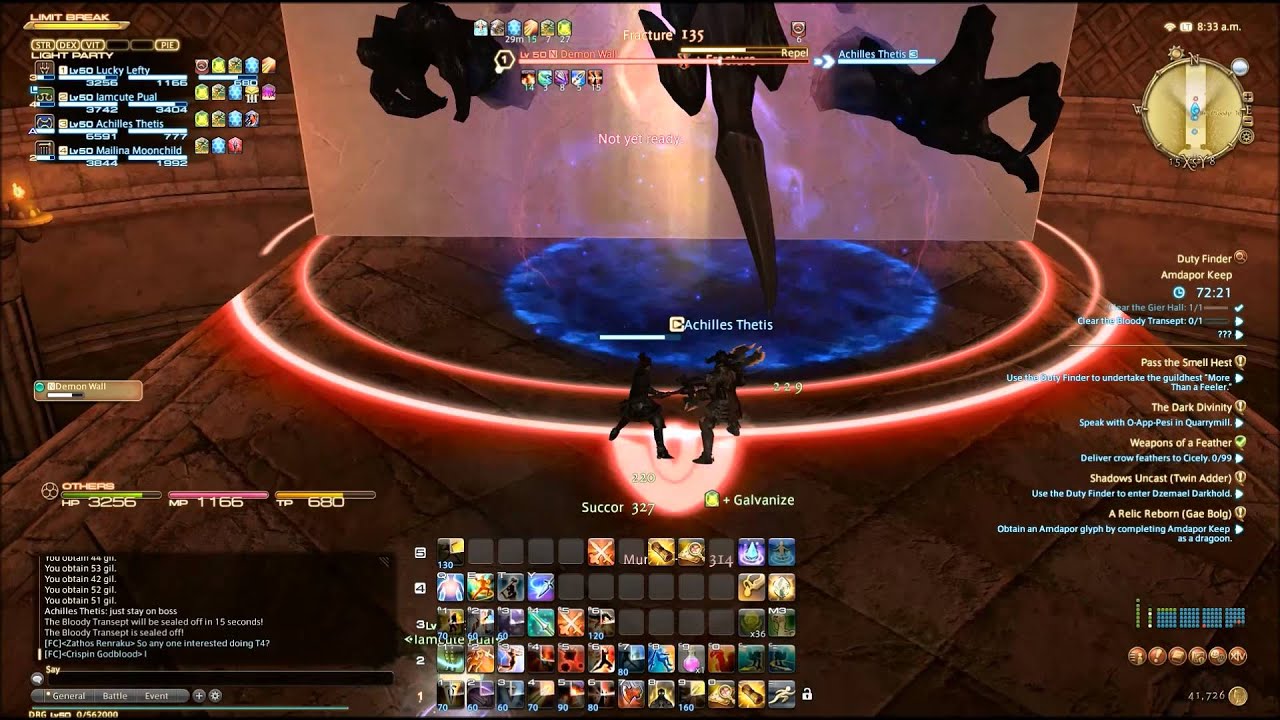 Final Fantasy 14 ARR FF XIV Ampador Keep Boss Fight: Demon Wall - YouTube