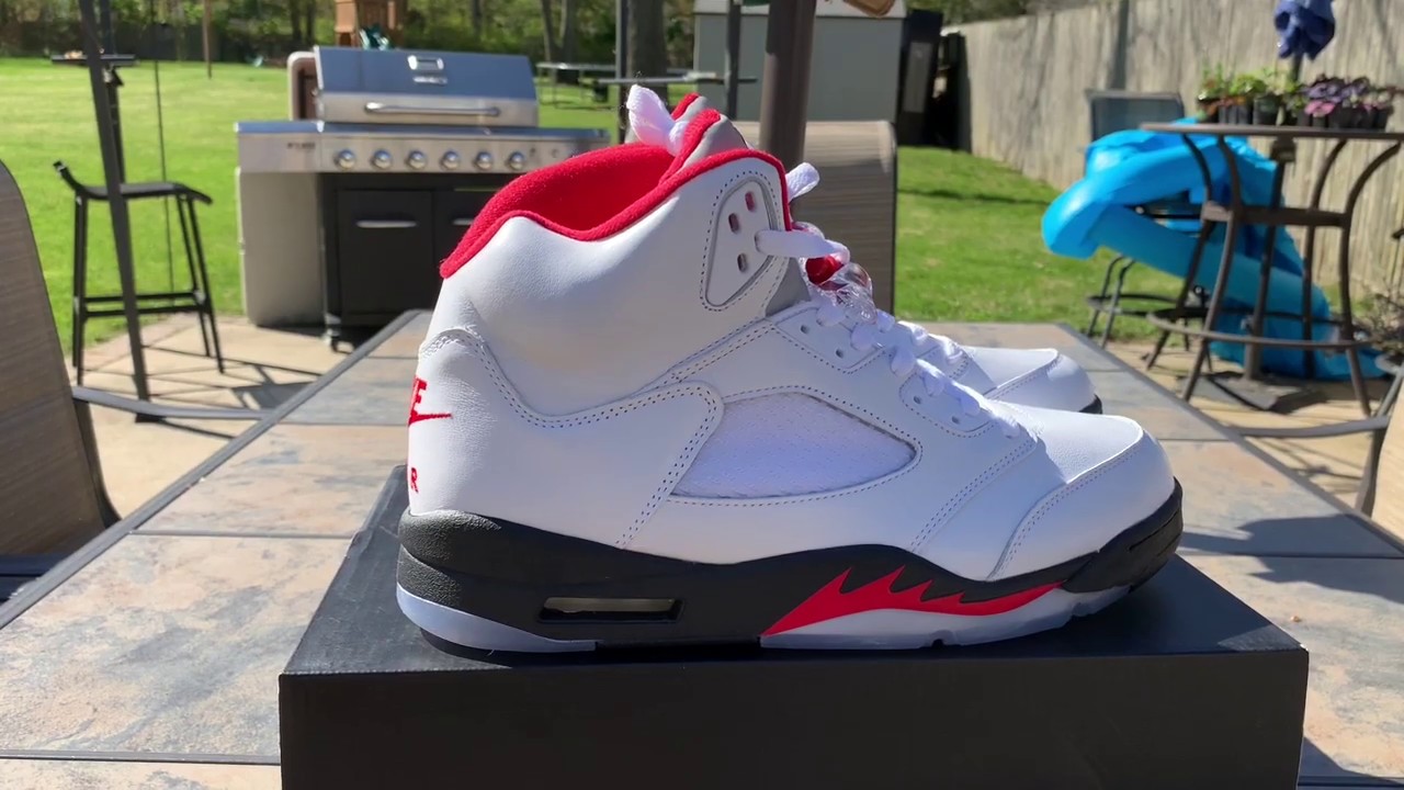 Nike Air Jordan V. Fire Red 6. 🔥6️⃣ - YouTube