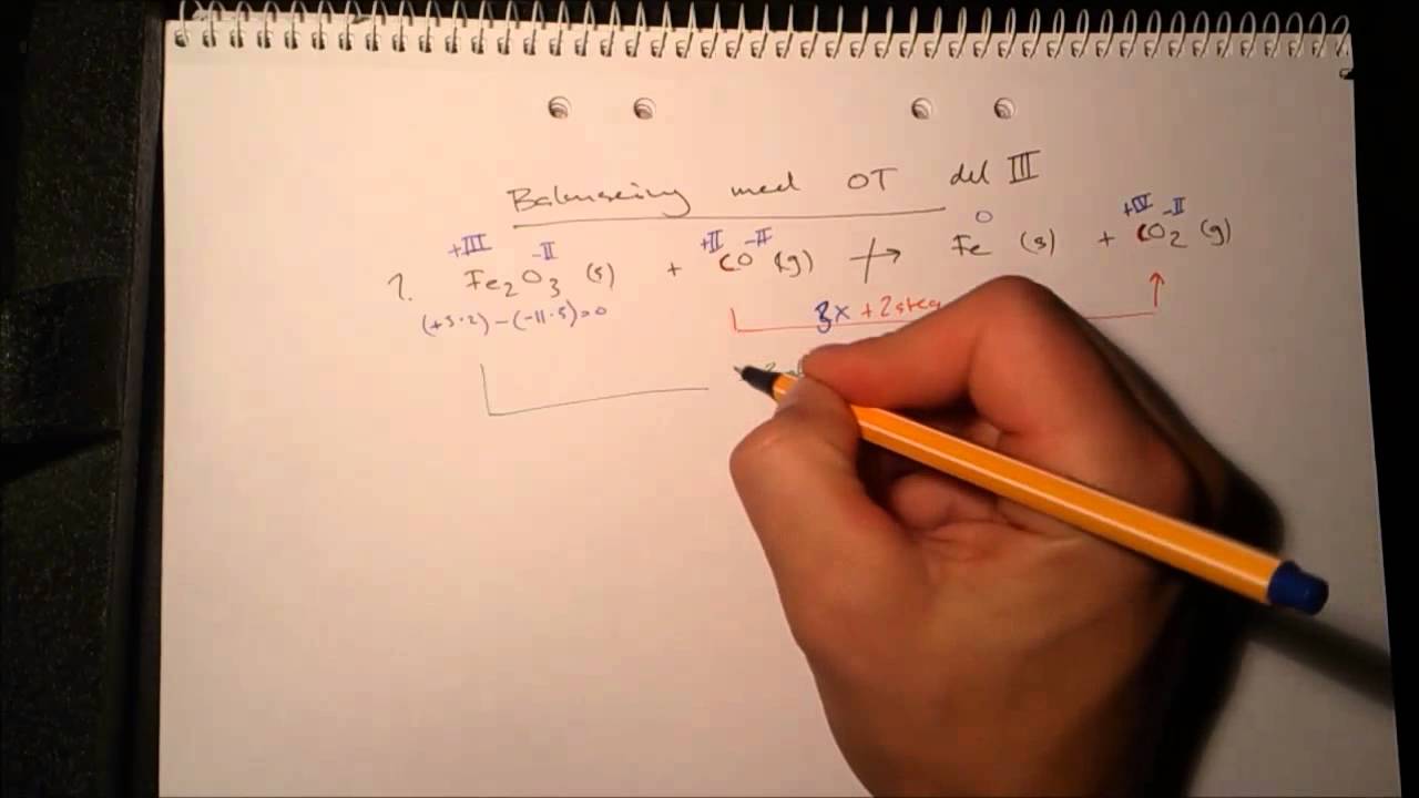 Oxidationstal - balansering av reaktionsformel - YouTube