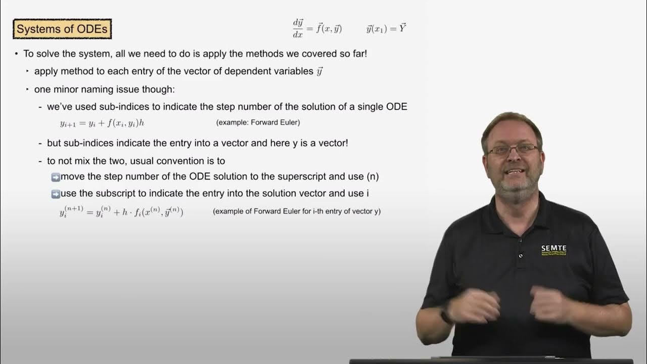 Lecture 8-12 | Numerical Solutions of Systems of ODEs | Advanced Mathematical Methods for ...