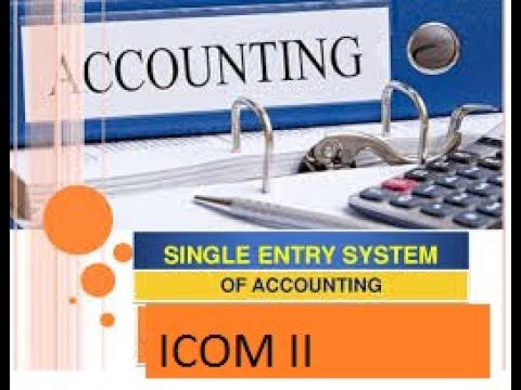 single entry system lect 1(Example) I.comII - YouTube