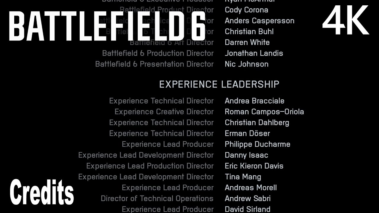 Battlefield 6 Credits 4K - YouTube