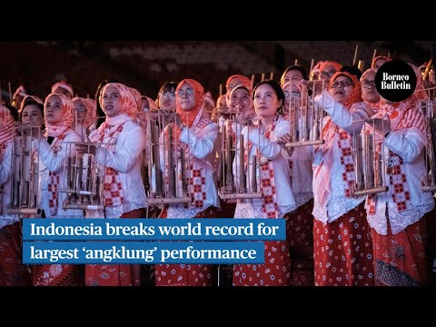 Indonesia breaks world record for largest ‘angklung’ performance - YouTube