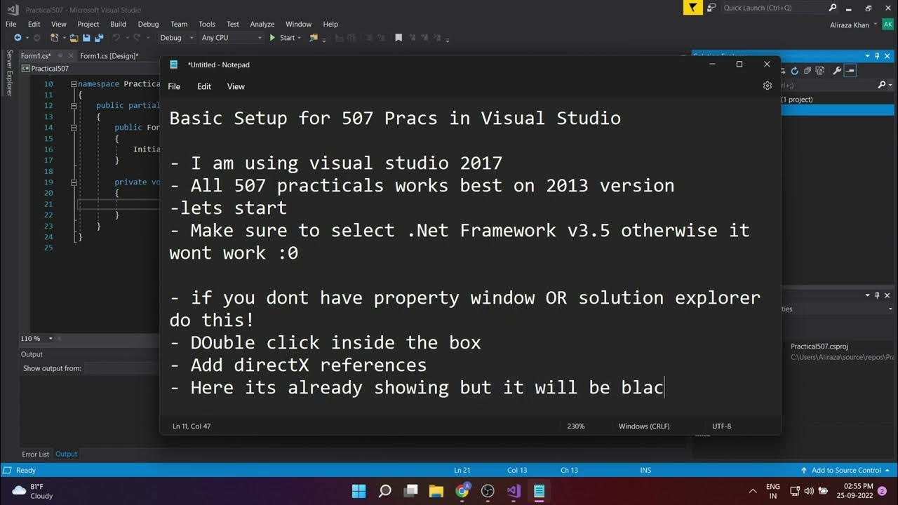 Visual Studio Setup for 507 Practical - YouTube