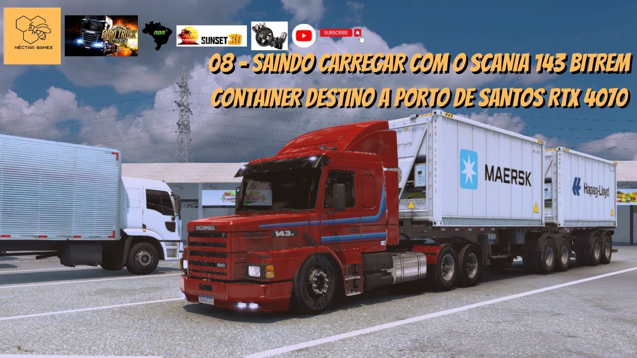 08 - SAINDO CARREGAR COM O SCANIA 143 BITREM CONTAINER DESTINO A PORTO ...