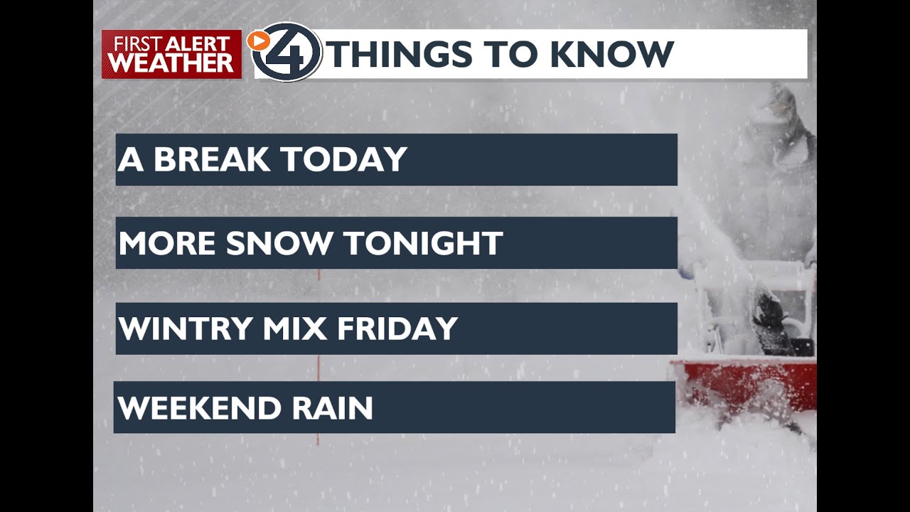 A short break before more snow Thursday night - YouTube