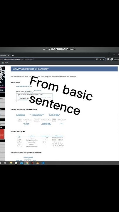 Java complete cheat Sheet. #java #programming #cheat - YouTube