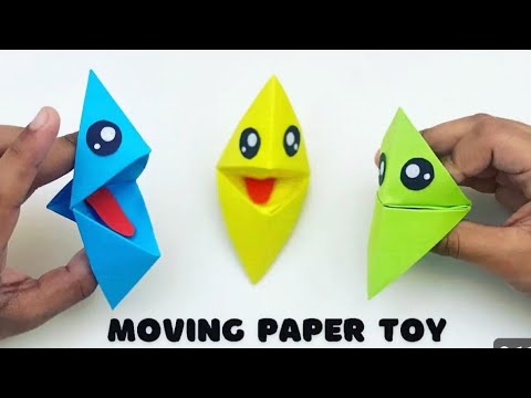 How to make easy moving paper toy for kids| origami paper craft| DIY ...