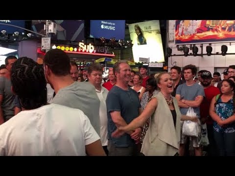 Extremely funny street performance in times square | Crazy Crazy Crazy ...