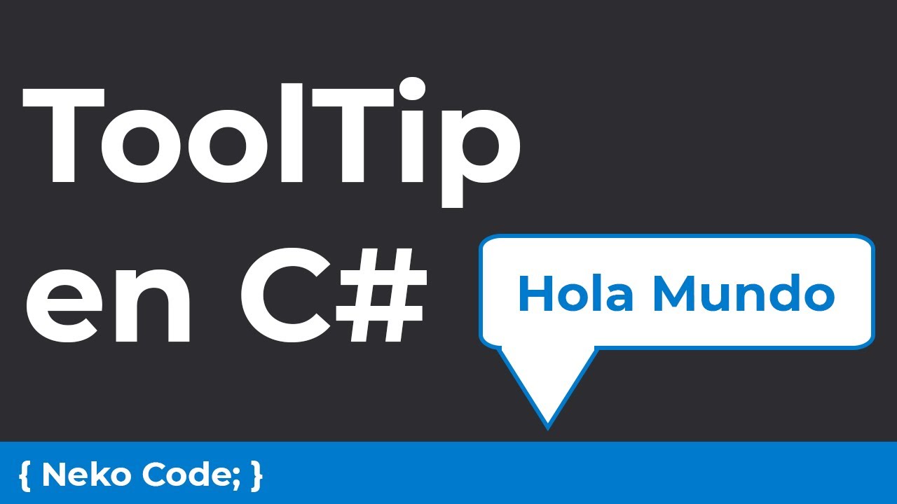 Como utilizar ToolTip en Windows Forms en C# - YouTube