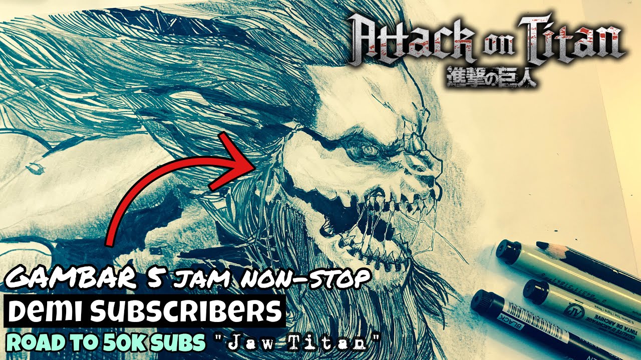 How to draw Jaw Titan Porco Galliard | Gambar Jaw Titan Porco Galliard ...