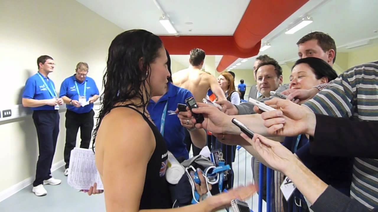 Interview with Ellen Gandy at the British Gas Swimming Championships ...