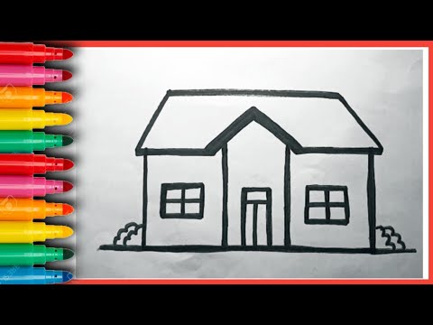 Beautiful House Drawing Hard | Drawing | Arts | Beauty Of Arts - YouTube
