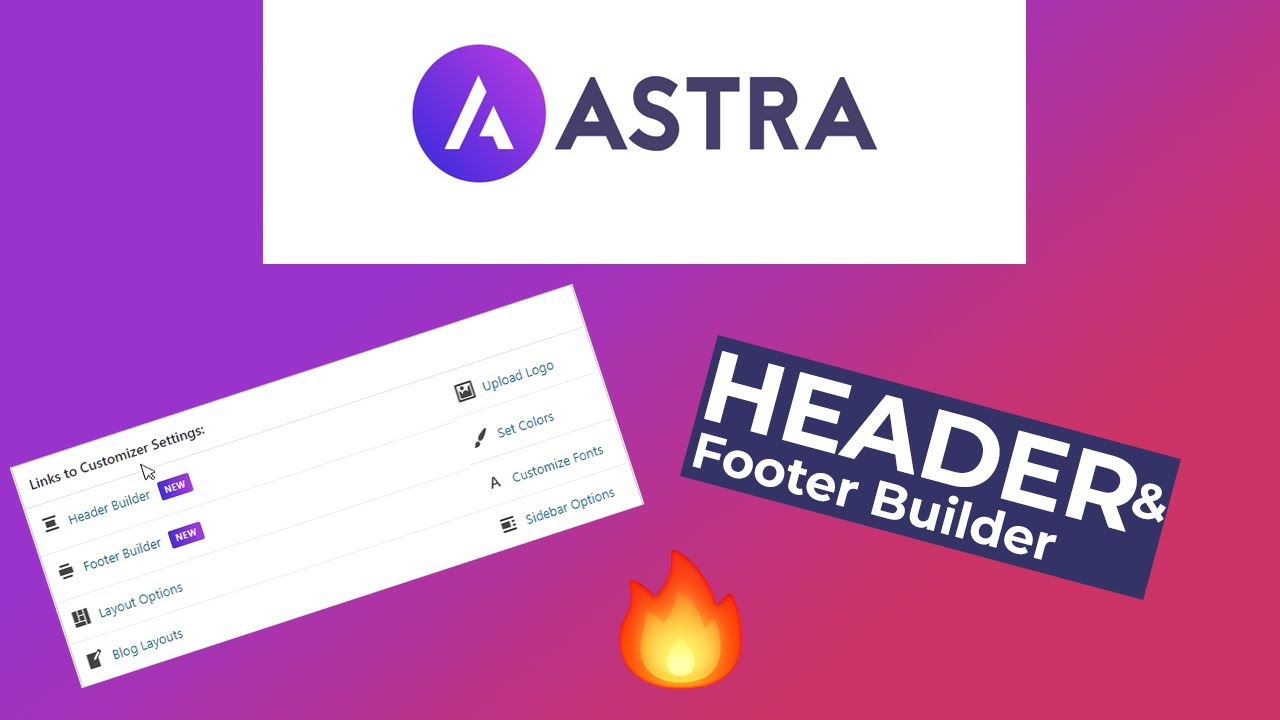 WordPress Astra Theme Header and Footer Builder - YouTube