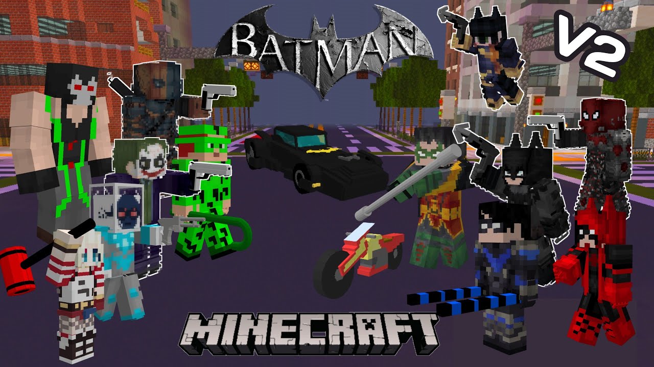 BATMAN ADDON V2 (RELEASE) ADDON/MOD IN Minecraft PE/BEDROCK For Android ...