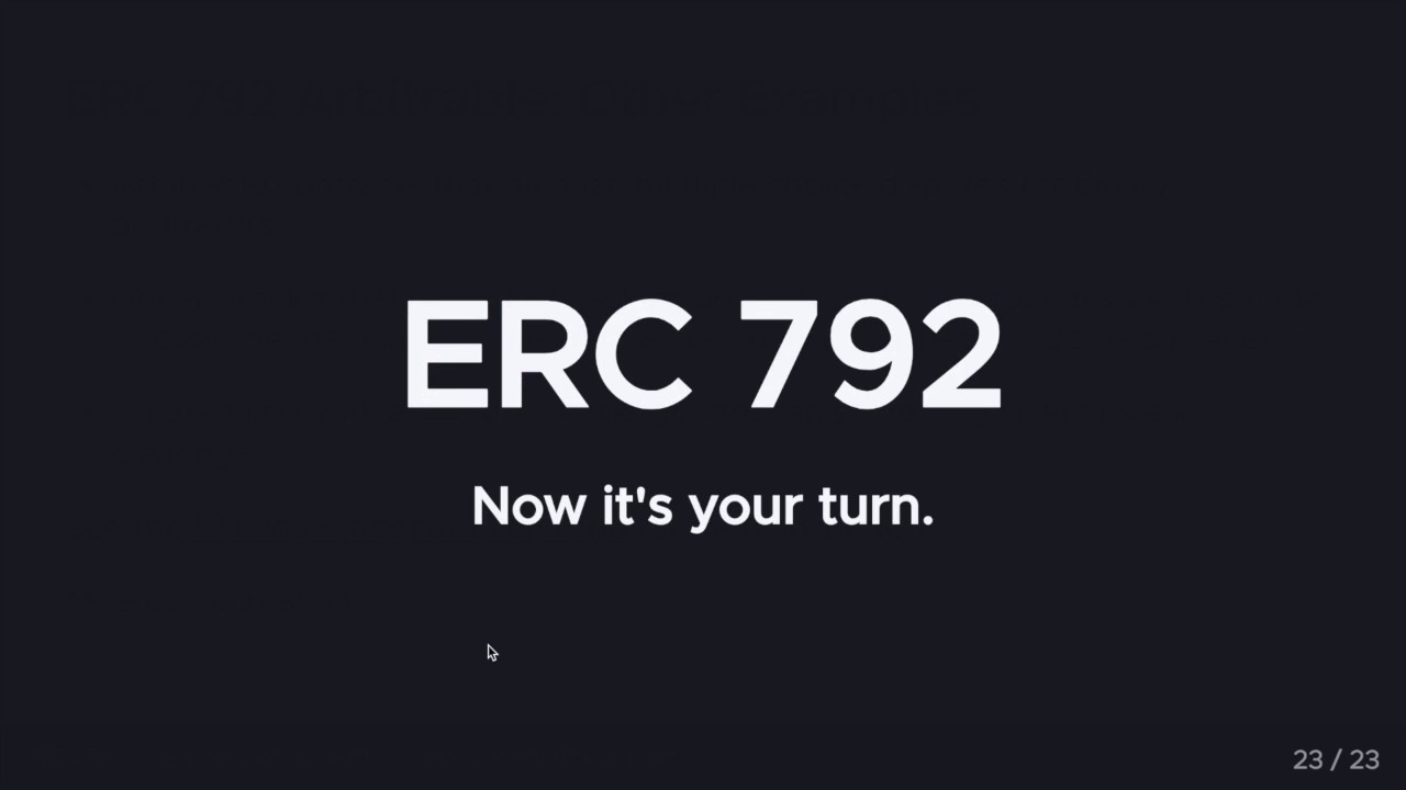 Kleros Presents the ERC 792 Arbitration Standard. - YouTube