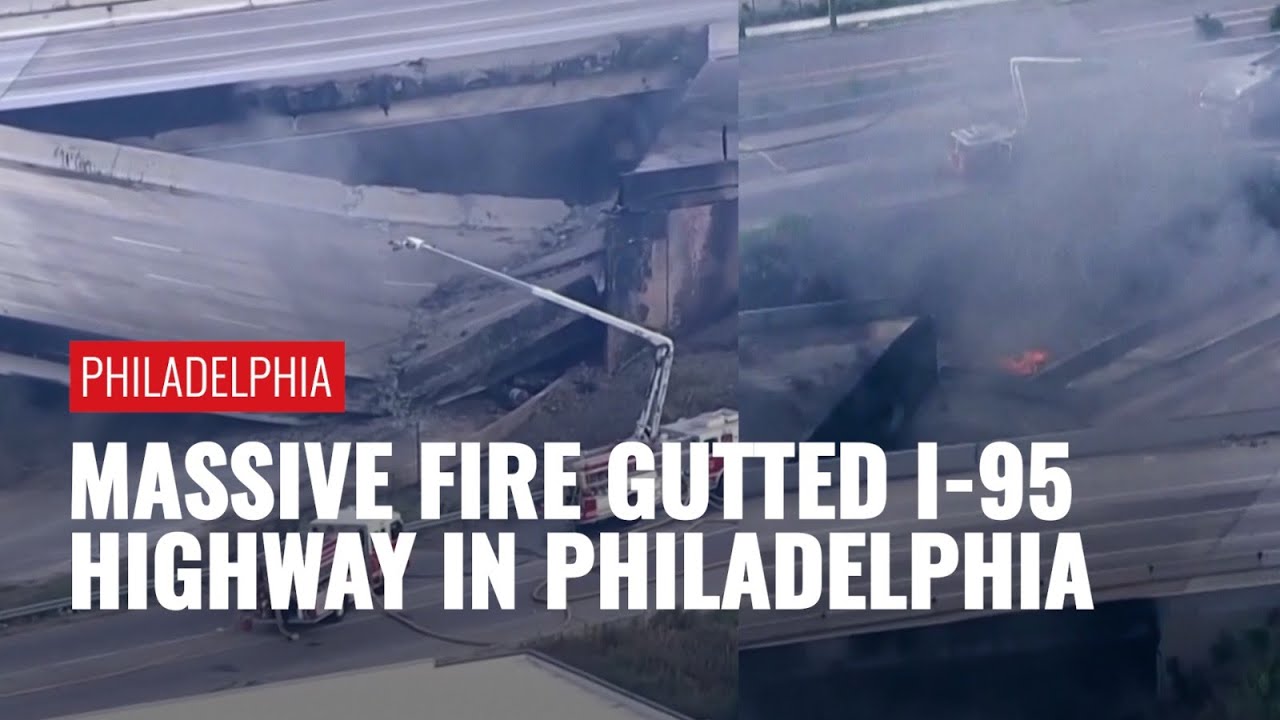 I-95 Bridge Collapse: Gasoline Truck Fire Explosion Devastates US ...
