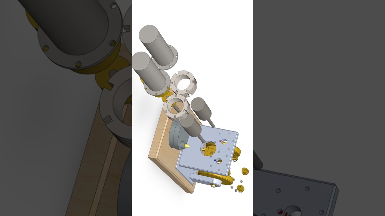 sterling engine exploding #shorts #cad #assembly #solidworks - YouTube