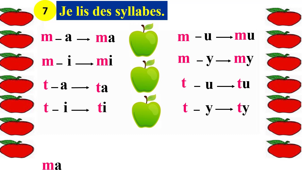 Lecture des lettres et des syllabes avec le son m : page 33 - YouTube