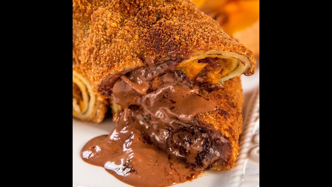 Deep Fried Pumpkin Filled Crepes - YouTube