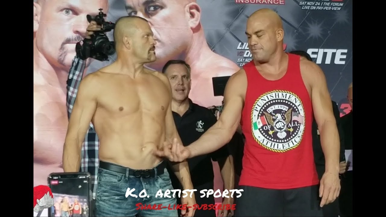 🤣 WOW 🤣! ORTIZ TICKLES LIDDELL'S BELLY FAT AT FINAL WEIGH-IN! - YouTube