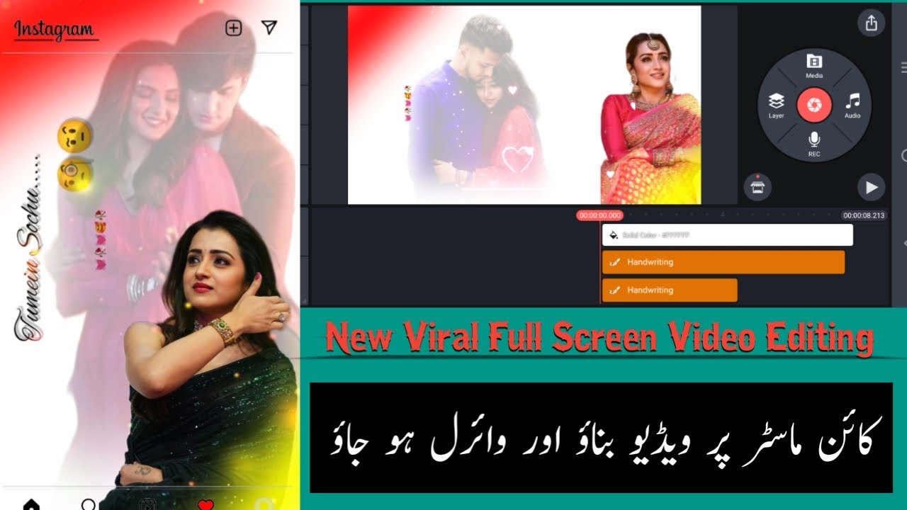 Full screen dual color amazing video editing in kinemaster ...