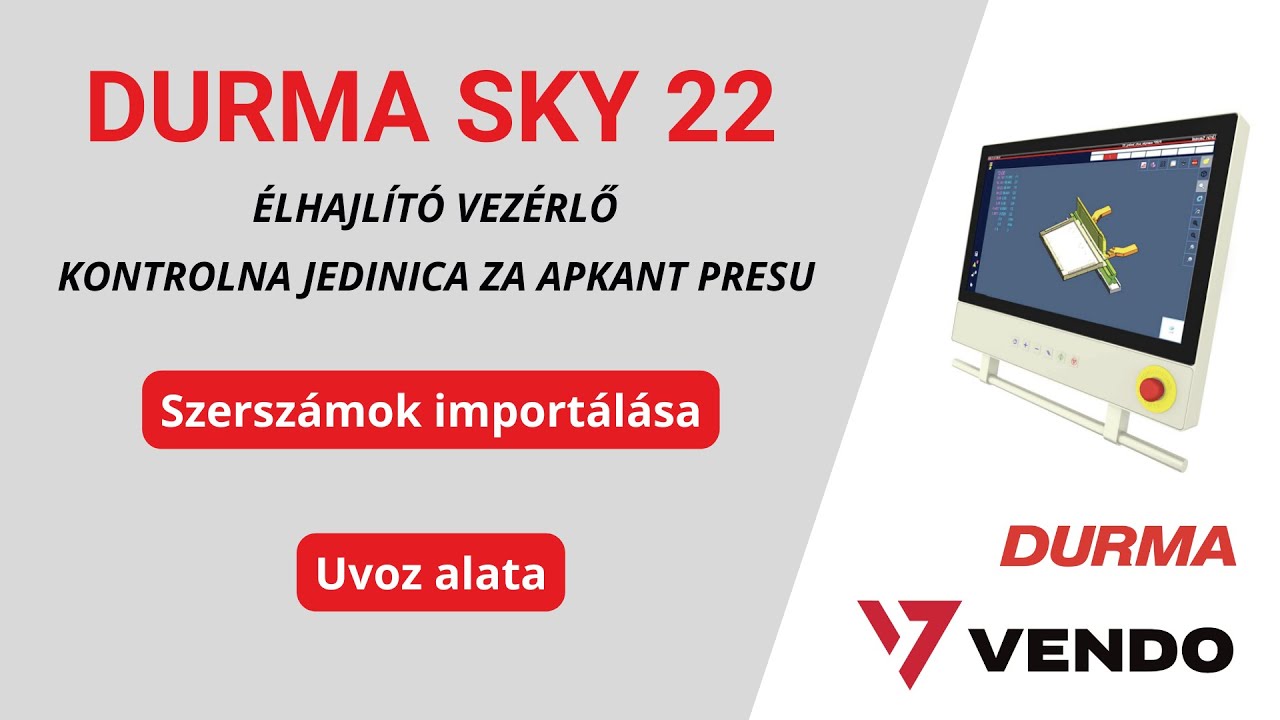 Vendo - Durma SKY 22 | Szerszámok importálása / Uvoz alata - YouTube