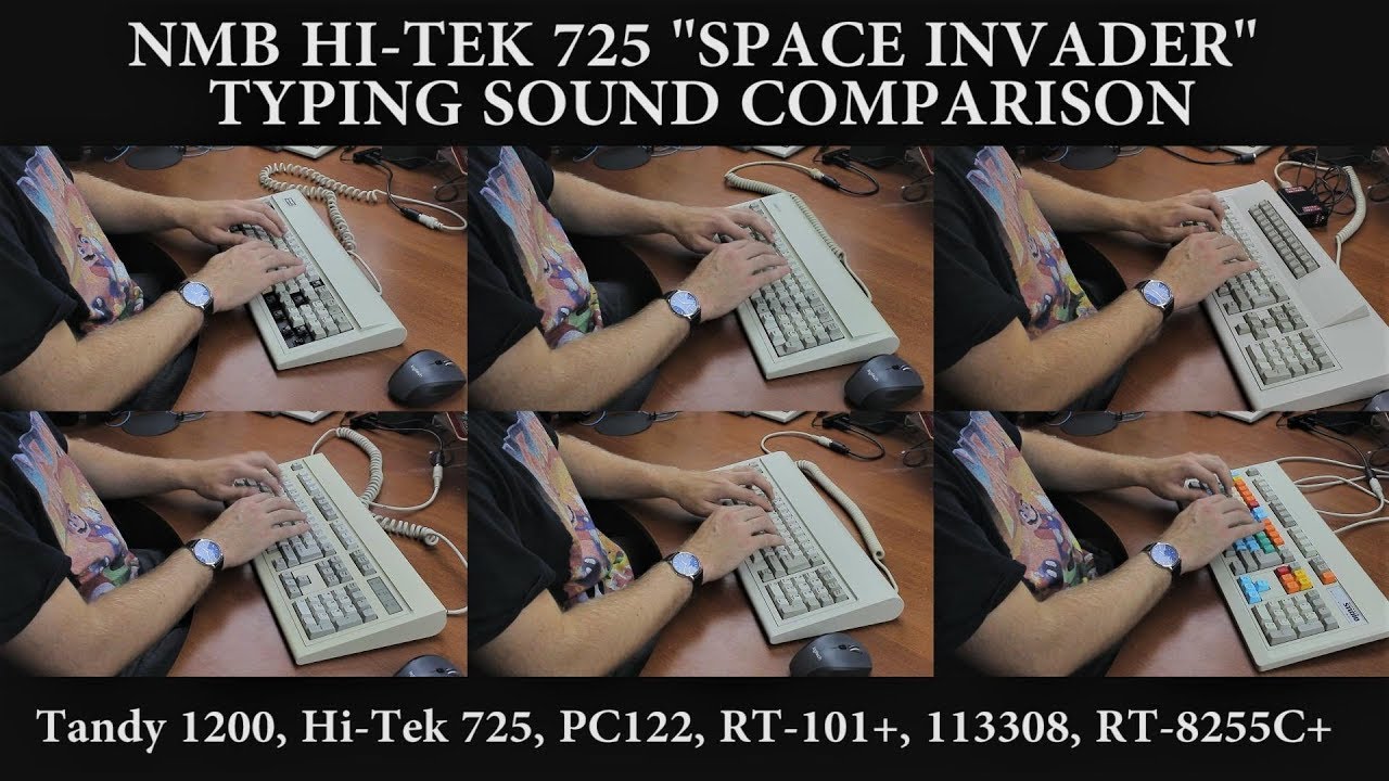 NMB Hi-Tek 725 "Space Invaders" typing sound comparison (linear ...
