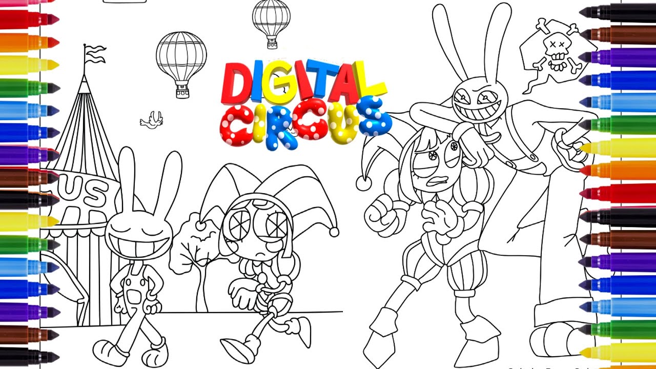 Digital Circus Coloring Page How to Color New Characters from Digital ...