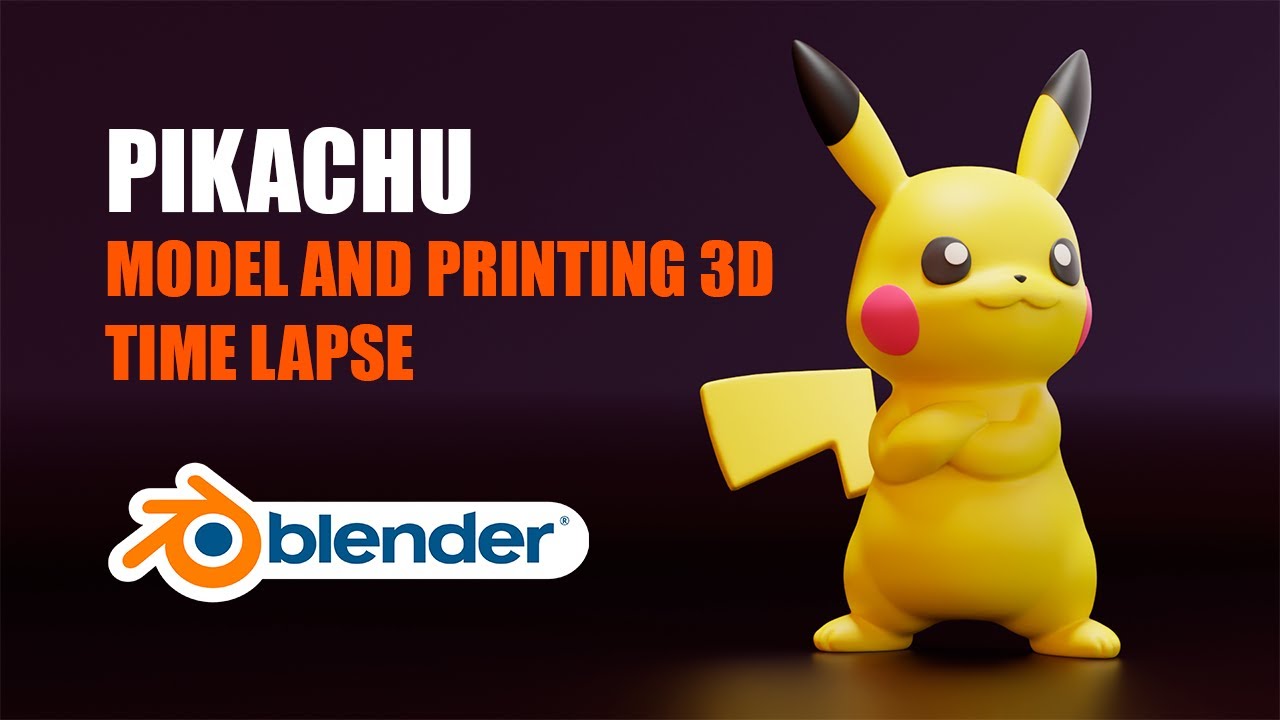 Sculpting a Pikachu in Blender 4.3 - 3D printing process - YouTube