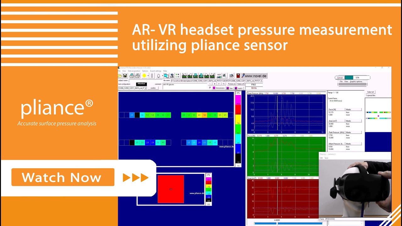 pliance VR glasses pressure sensor by novel ( with software description ...