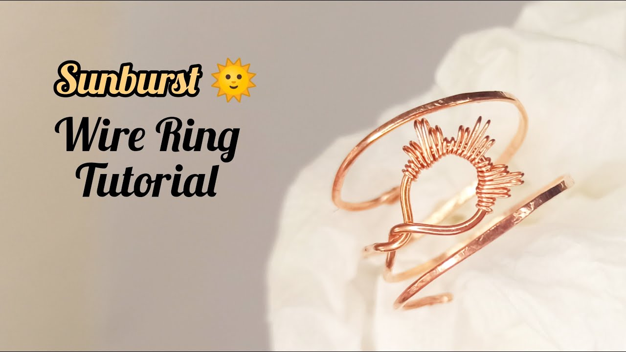 Stackable Wire Ring - sunburst wire weaving - DIY Ring - YouTube