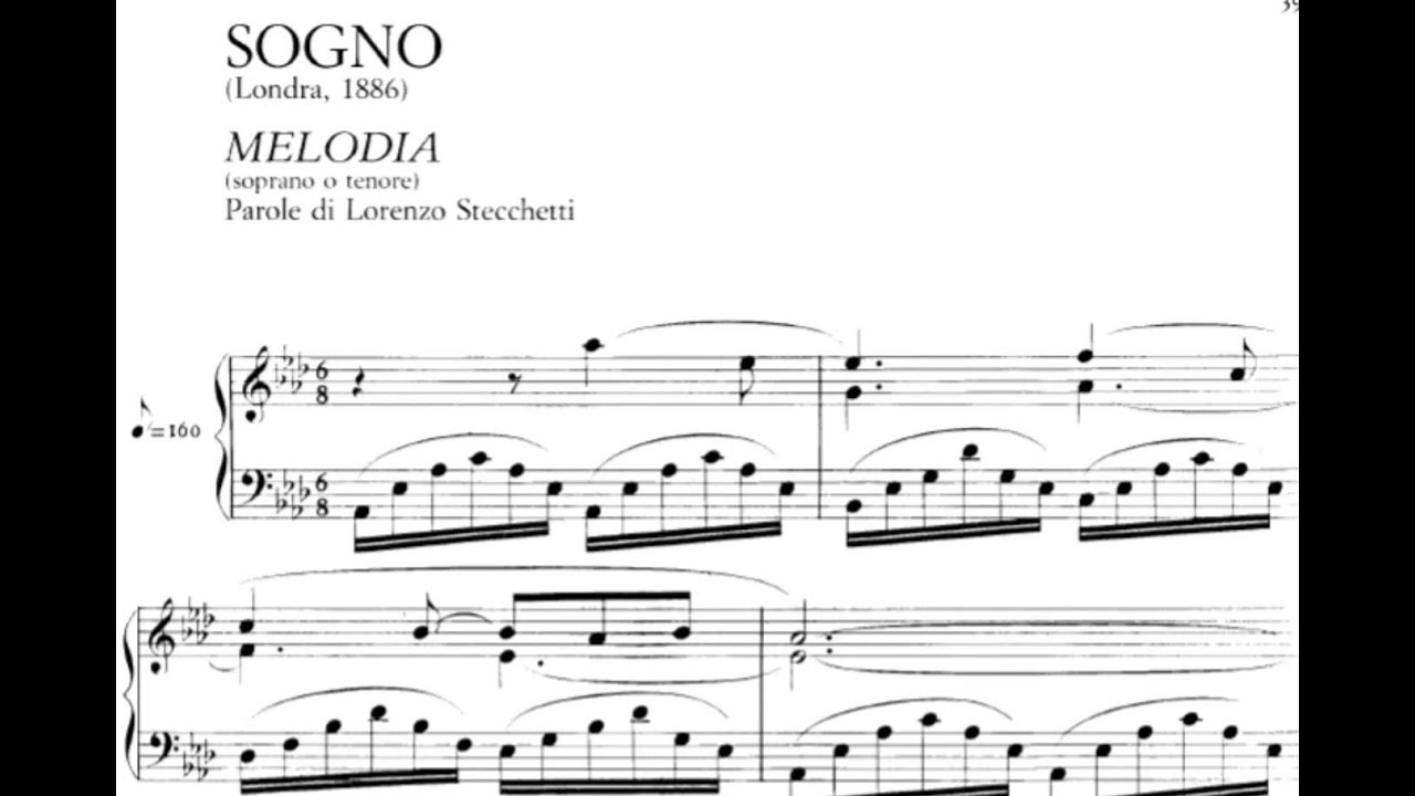 Sogno | Dream - 33 Tosti songs - HIGH | HOCH - a flat major | As-dur ...