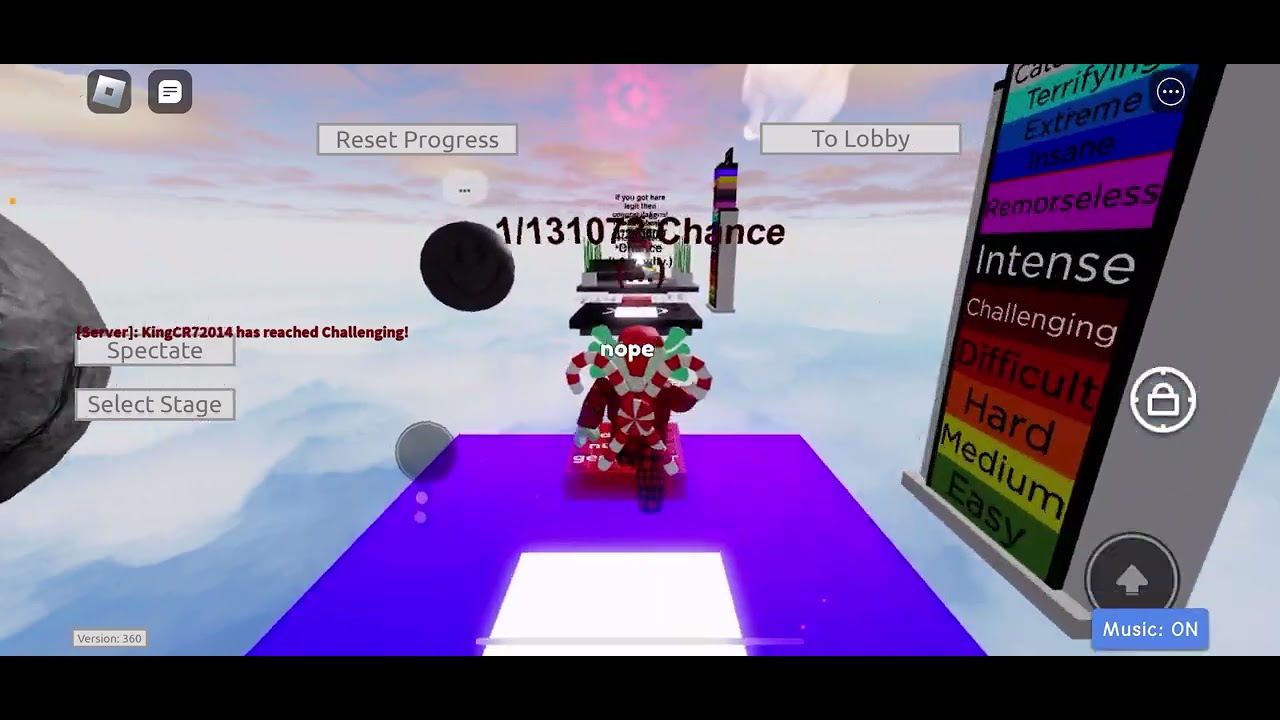 Roblox rng difficulty chart obby: BEATING SUPREME AND REACHING WHY ...