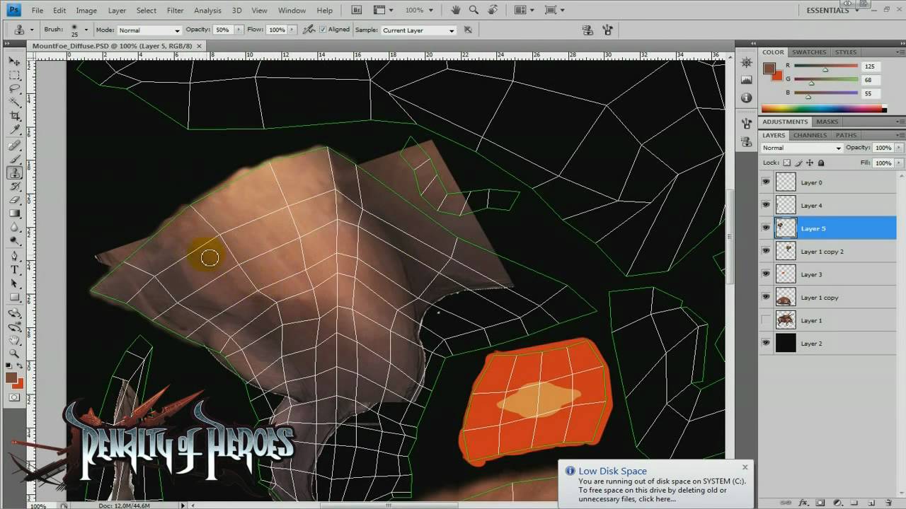 3D texture turorial in Mudbox Part 1 (xbox 360 game Penalty of Heroes ...